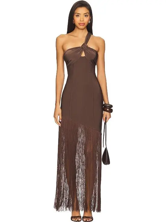 House Of Harlow 1960 X Perlita Maxi Dress - Chocolate Brown