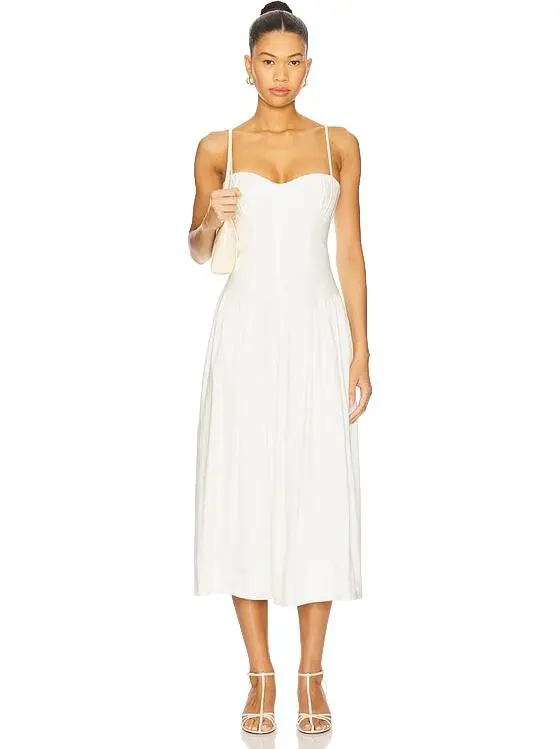 Majorelle Sky Midi Dress - Ivory