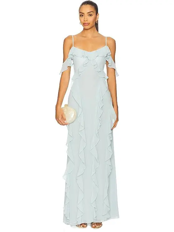 House Of Harlow 1960 X Mandy Gown - Misty Blue