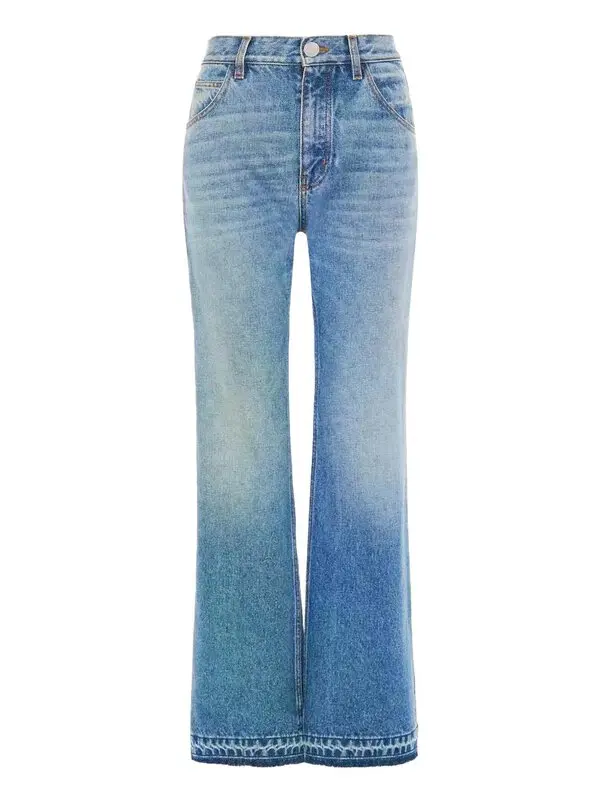 Chloé Frayed-hem Flared Jeans - Blue