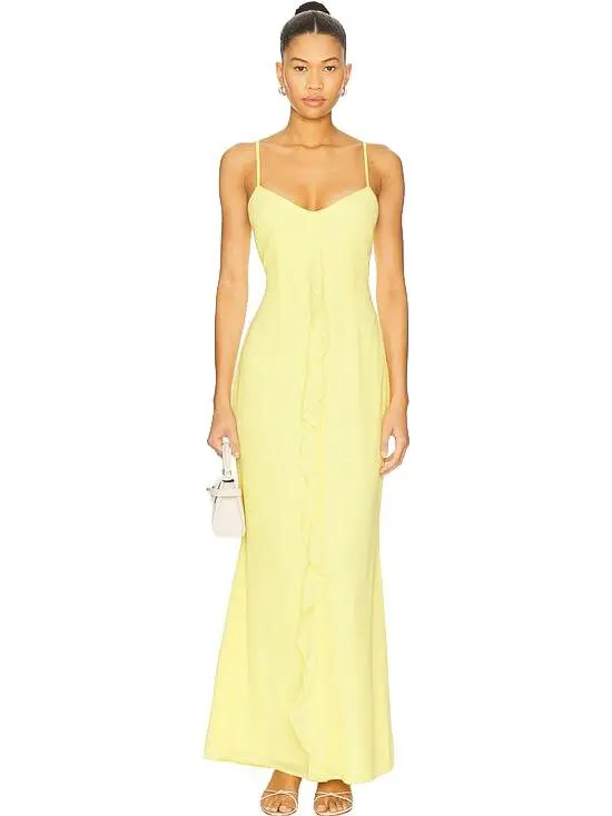 MORE TO COME Vienna Maxi Dress - Baby Yellow