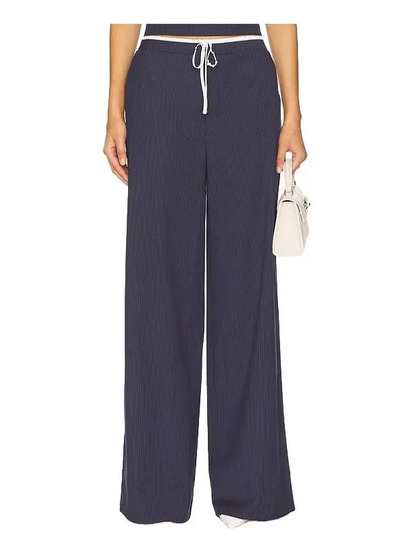 LOVERS AND FRIENDS Ashley Pant - Navy & Grey Pinstripe