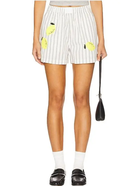 Kule The Limon Shorts - White & Black