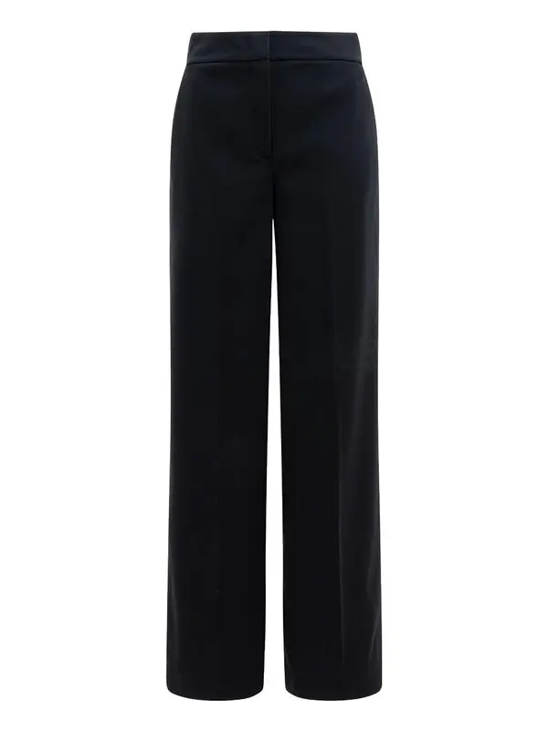 Max Mara Straight-leg Technical Cotton Jersey Trousers - Black