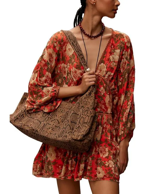Free People Slouchy Tote Bag - Snake