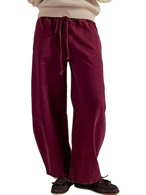 Free People Lex Barrel Pants - Cabernet