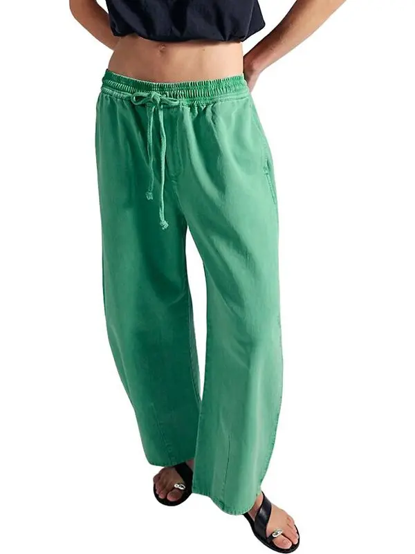 Free People Lex Pull-on Barrel Pants - Greening