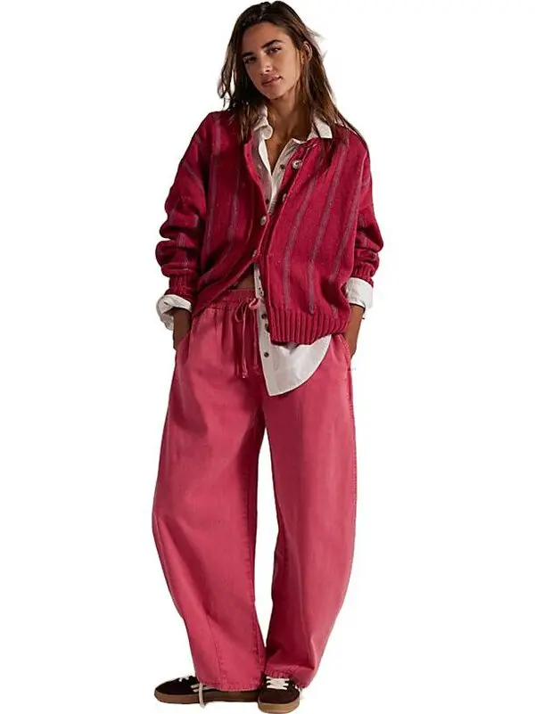 Free People Lex Pull-on Barrel Pants - Honeysuckle