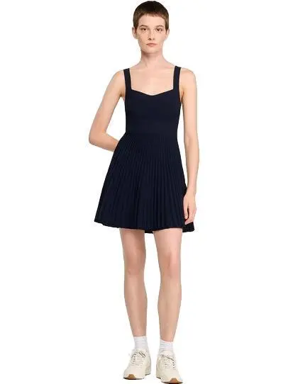 Sandro Fine Knit Dress - Blue / Navy