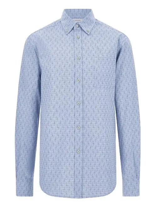 FERRAGAMO Monogram Shirt - Blue