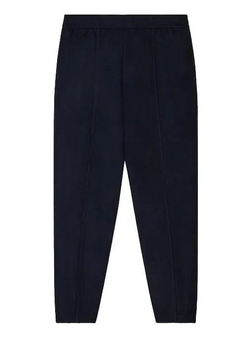 Emporio Armani Travel Essentials Virgin-wool Flannel Joggers - Navy