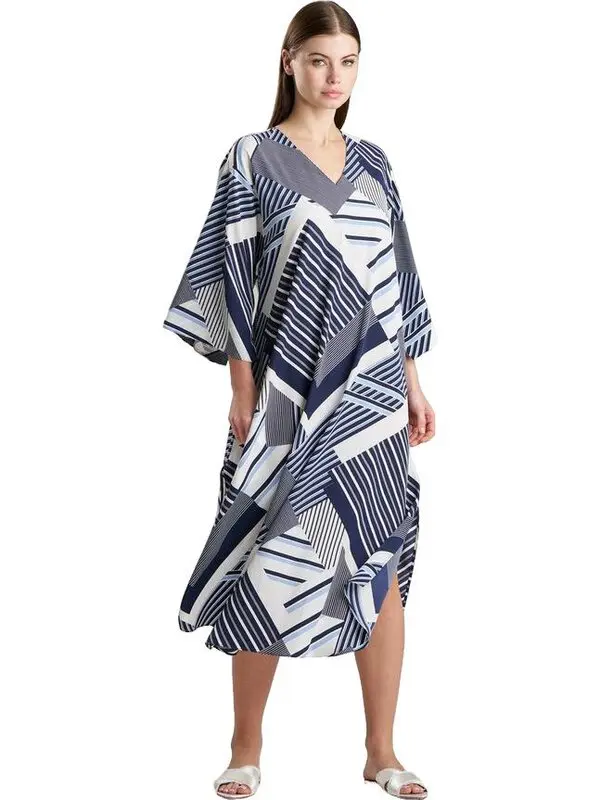 Natori Shima Printed Caftan - Natural