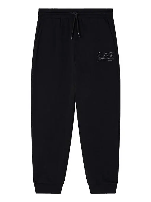 EA7 Cotton-blend Joggers - Black