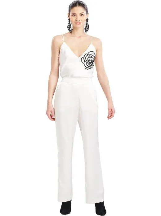 Natori Luxe Charmeuse Pants - White