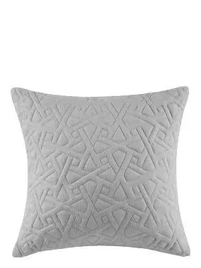 Natori Origami Quilt Top Euro Sham - Grey