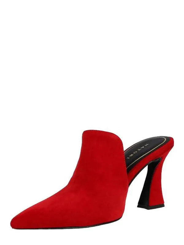 Natori Minh Suede Heel Mule - Red