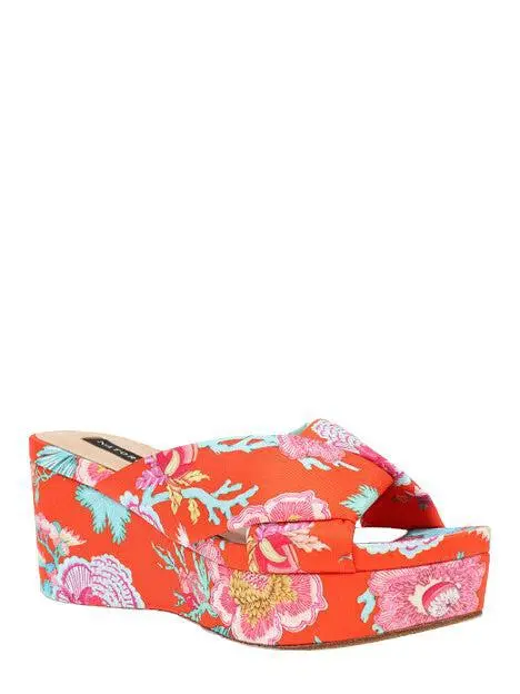 Natori Lanna Hinami Platform Thong Sandals - Orange