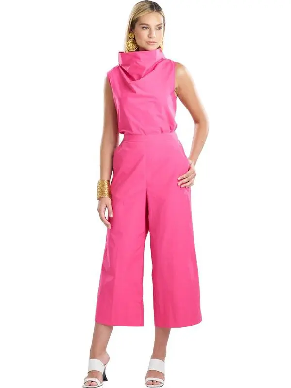 Natori Techno Poplin Cropped Pants - Pink