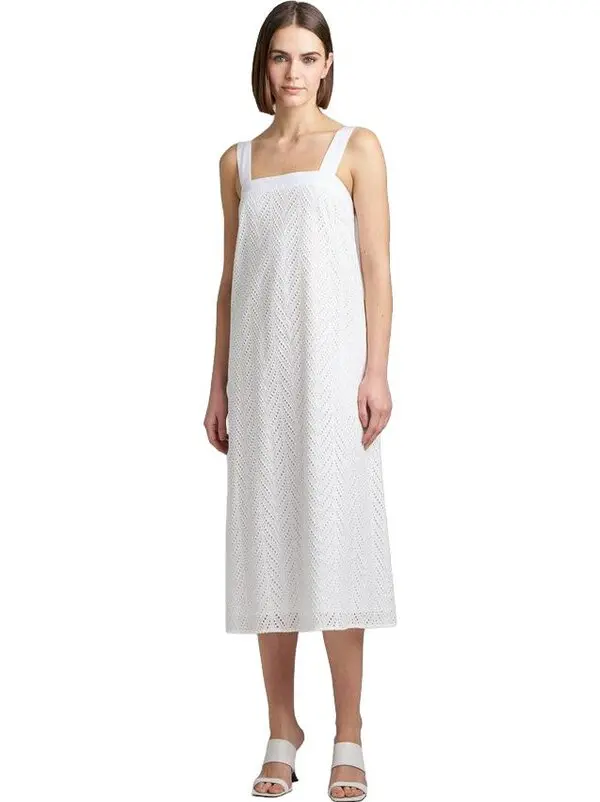 Natori Cotton Eyelet Sundress - White