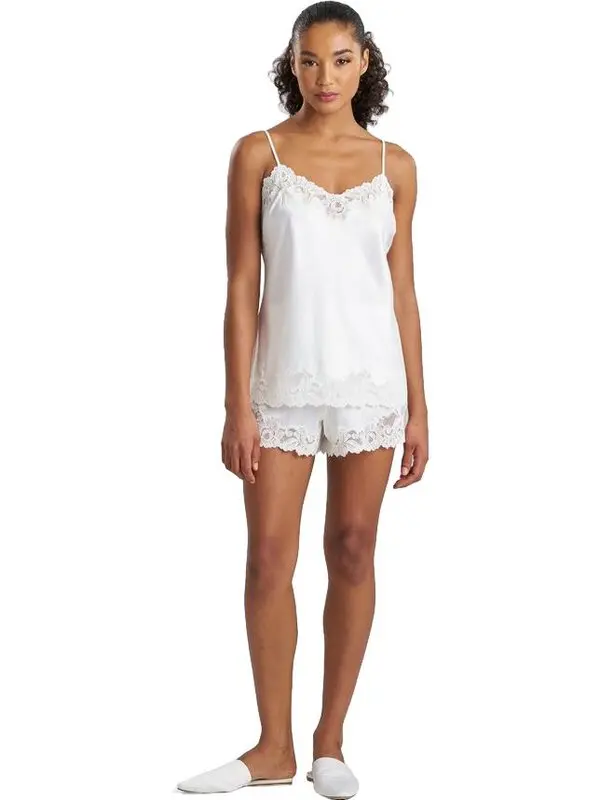 Natori Cami And Shorts Pajama Set - White