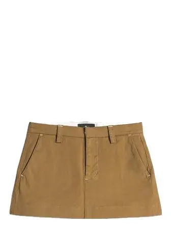 7 For All Mankind Comfort Twill Milly Chino Skirt - Natural