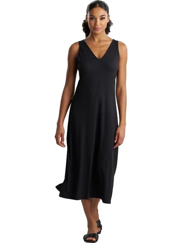 Natori Soothe Rib Slip Dress - Black