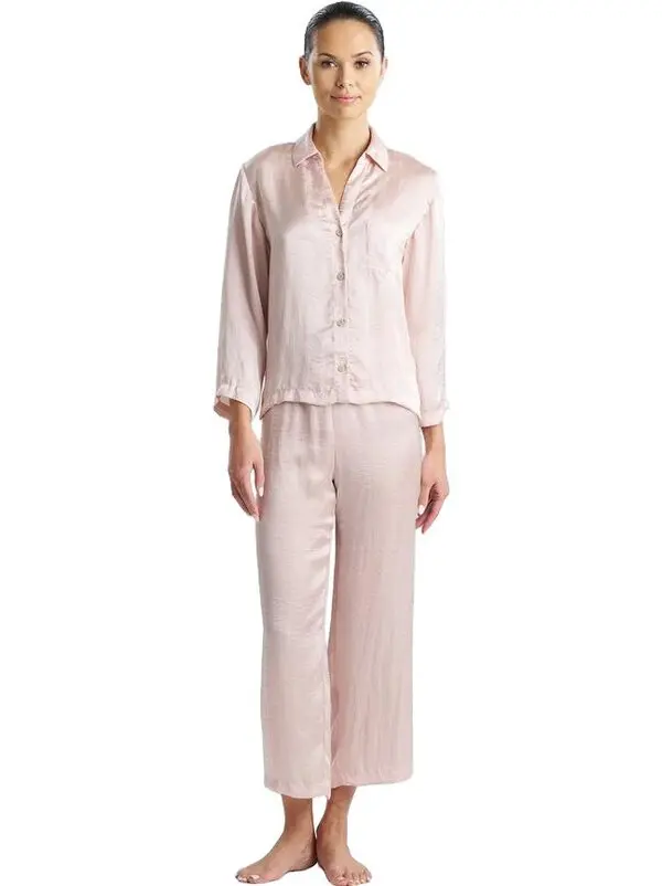 Natori Ashley Icon Notch Pajama Set - Pink