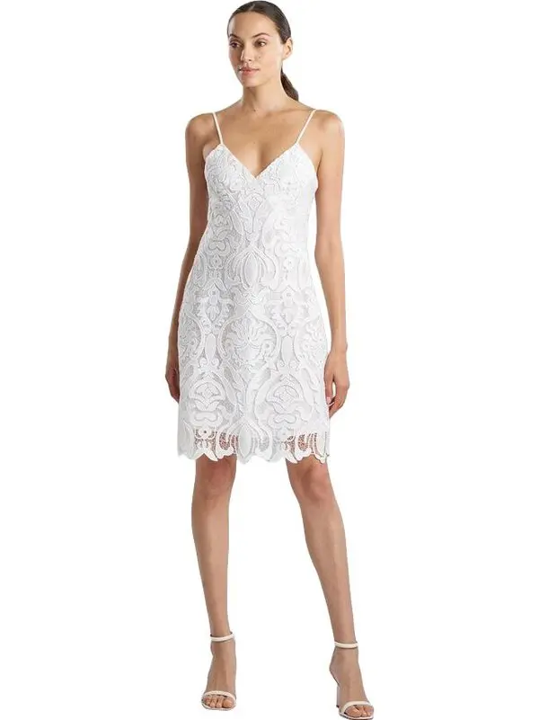 Natori Suzani Lace Slip Dress - White