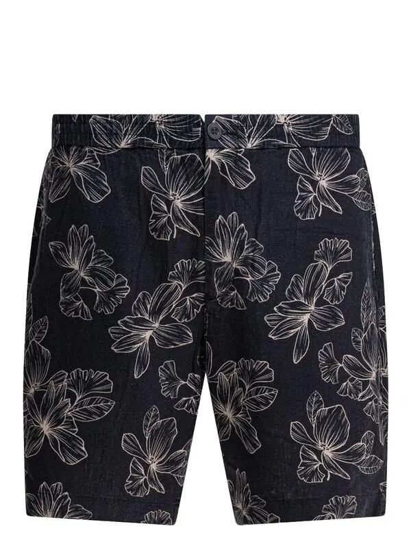 Vince Floral Regular Fit Shorts - Blue