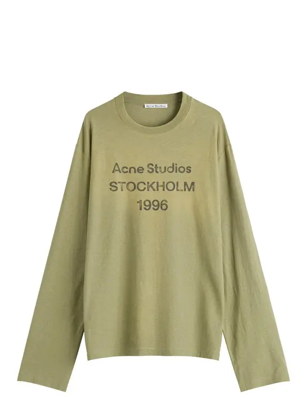 Acne Studios Edden U 1996 Long Sleeve T-shirt - Olive Green