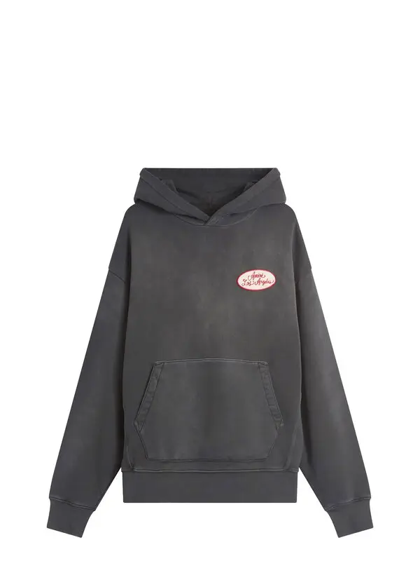 Amiri Station Patch Oversized Hoodie - Black