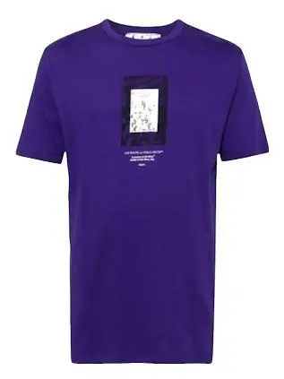 Off-White Paint Mirror Logo Slim Fit T-shirt - Purple