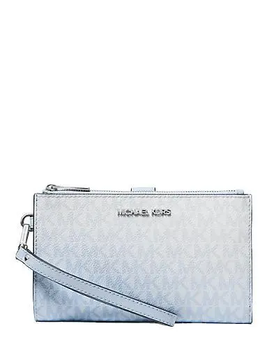 Michael Kors Jet Set Large Ombré Signature Logo Wristlet - Blue