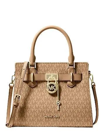 Michael Kors Hamilton Small Signature Logo Satchel - Brown
