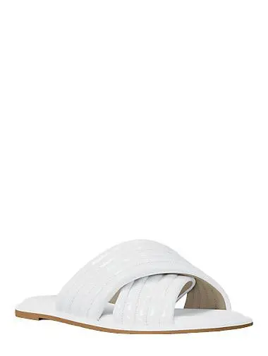 Michael Kors Portia Patent Slide Sandal - White