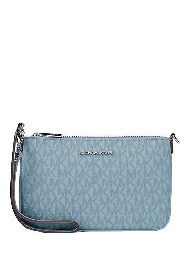 Michael Kors Small Signature Logo Convertible Wristlet - Blue