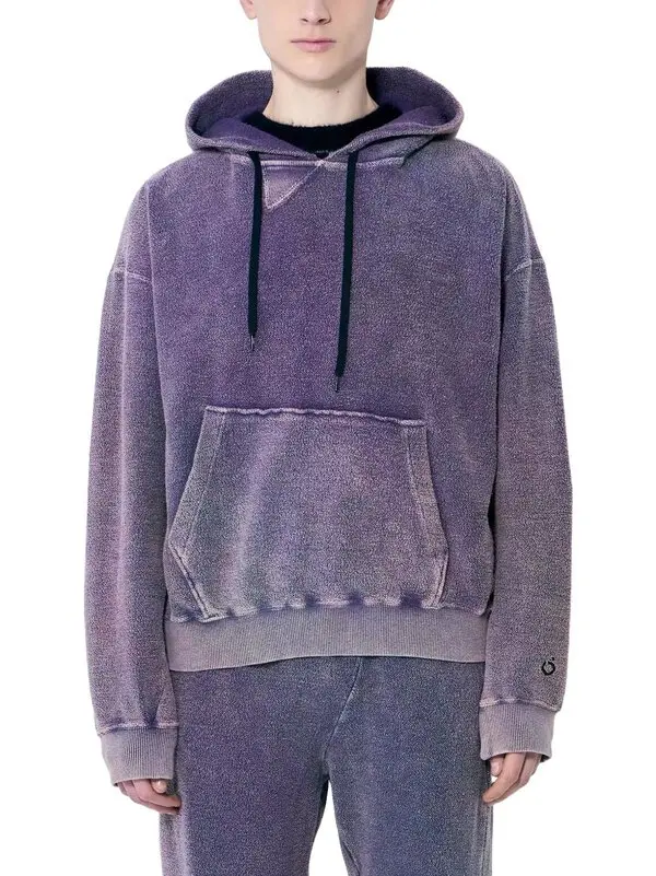 NÒMARYTHM TEXTILE Hand-dyed Twisted Cotton Hoodie - Purple