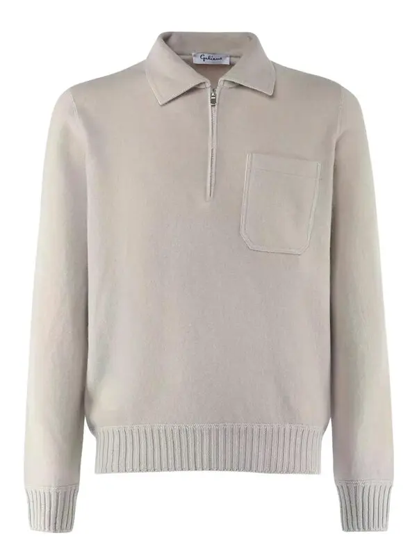 John Galliano Half-zip Polo Shirt - Neutrals