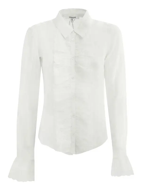 FRAME Ruffled Shirt - White