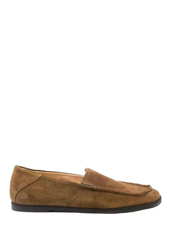 Dear Frances Suede Loafers - Brown