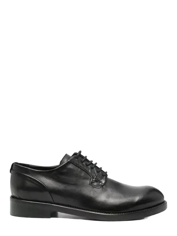 LEQARANT Lace-up Leather Oxford Shoes - Black