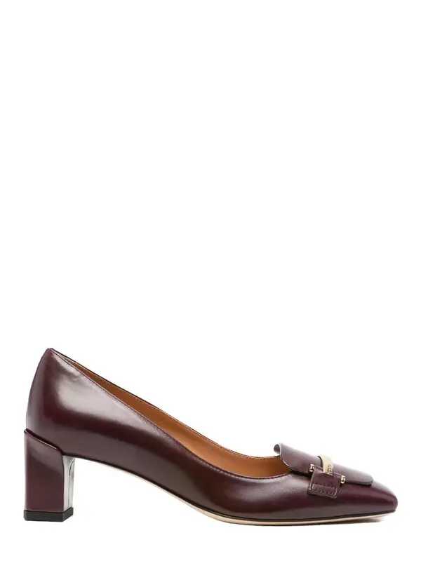 TOD'S 55mm Block-heel Leather Pumps - Purple