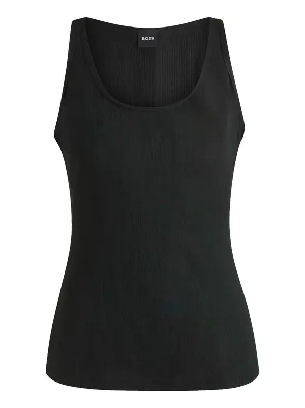 BOSS Jersey Tank Top - Black