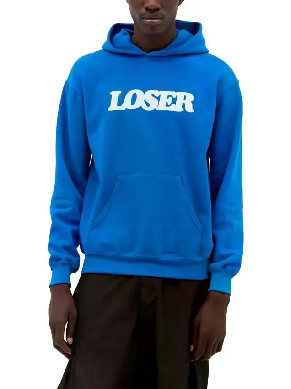 CONNIE COSTAS Loser Print Hoodie - Blue