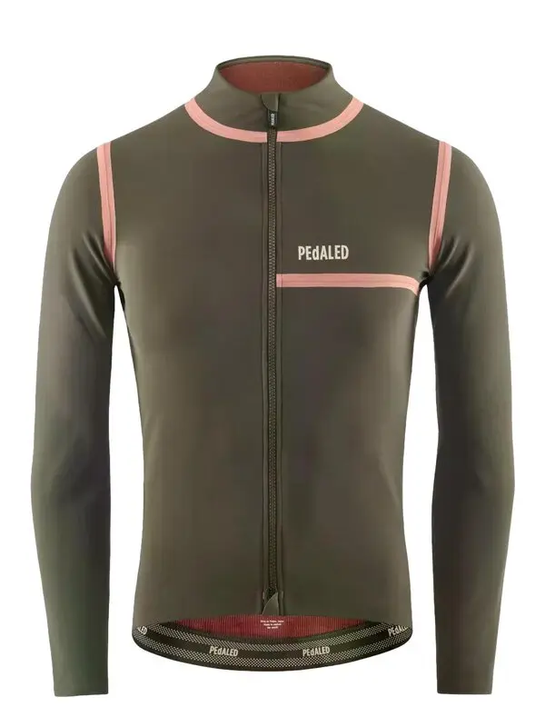 PEDALED Panelled Long-sleeve Cycling Top - Green