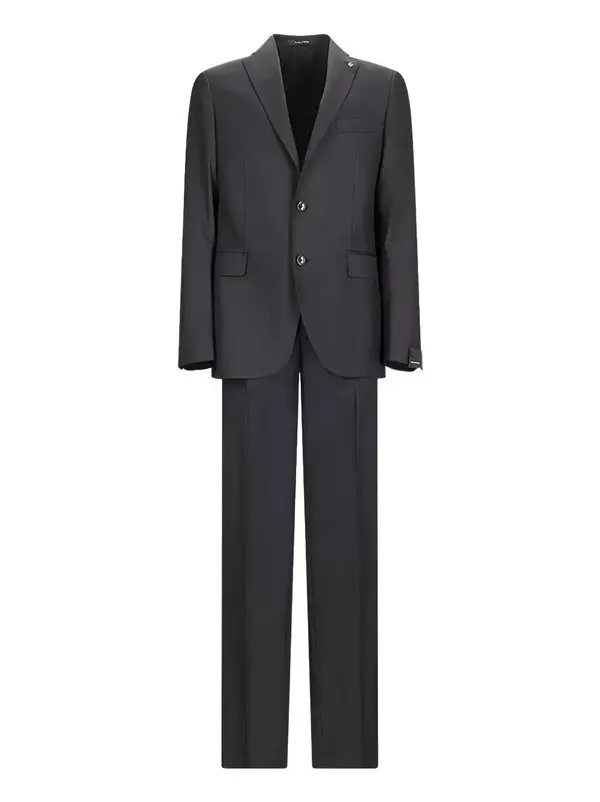 Tagliatore Wool-blend Single-breasted Suit - Black