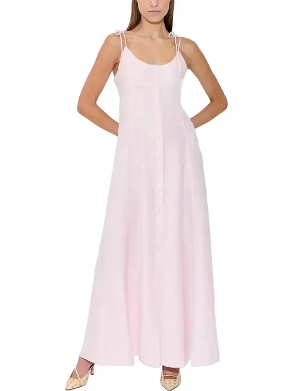 Rosie Assoulin Button-fastening Maxi Dress - Pink