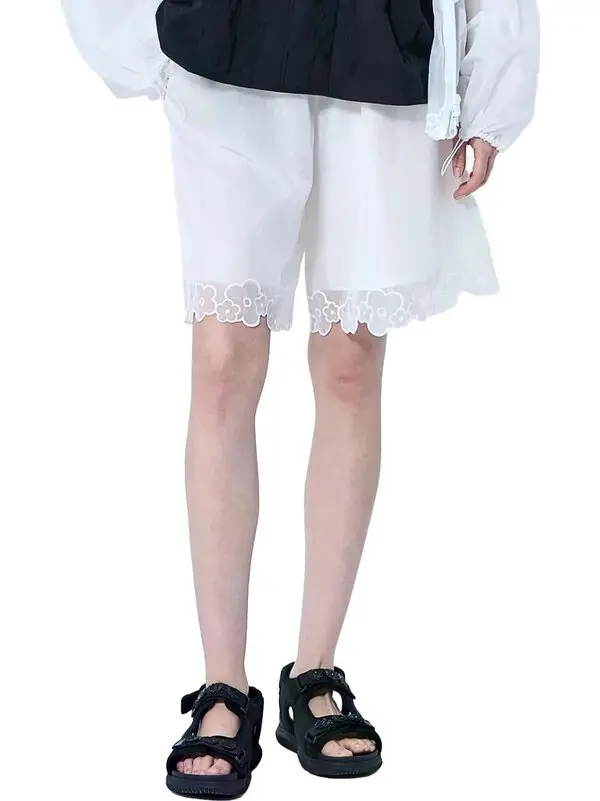 Cecilie Bahnsen Arya Lace-trimmed Shorts - White