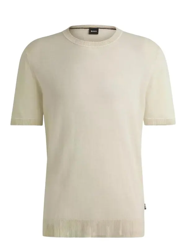 BOSS Short-sleeve Crew-neck T-shirt - Neutrals