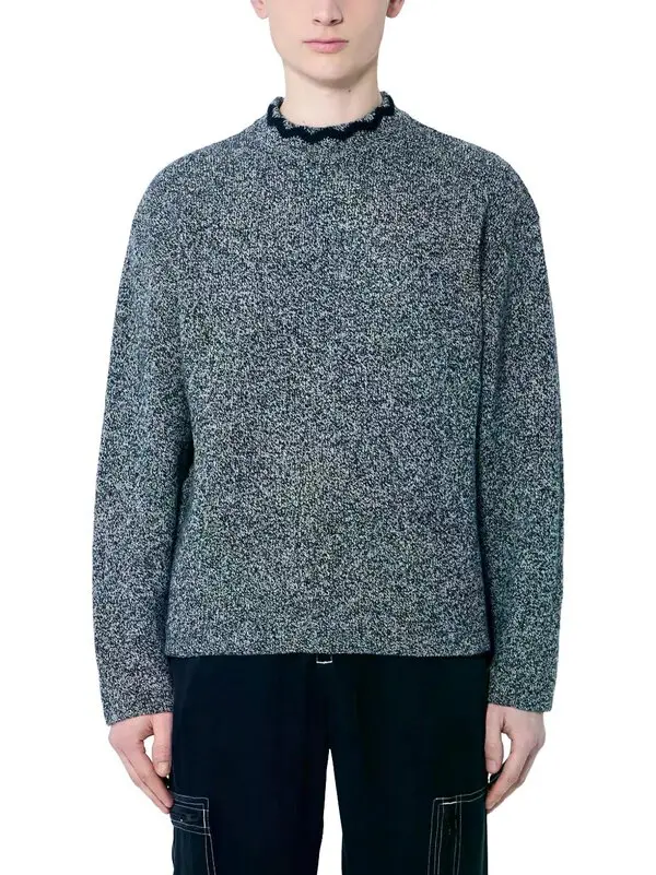 NÒMARYTHM TEXTILE Speckled Crew-neck Sweater - Black
